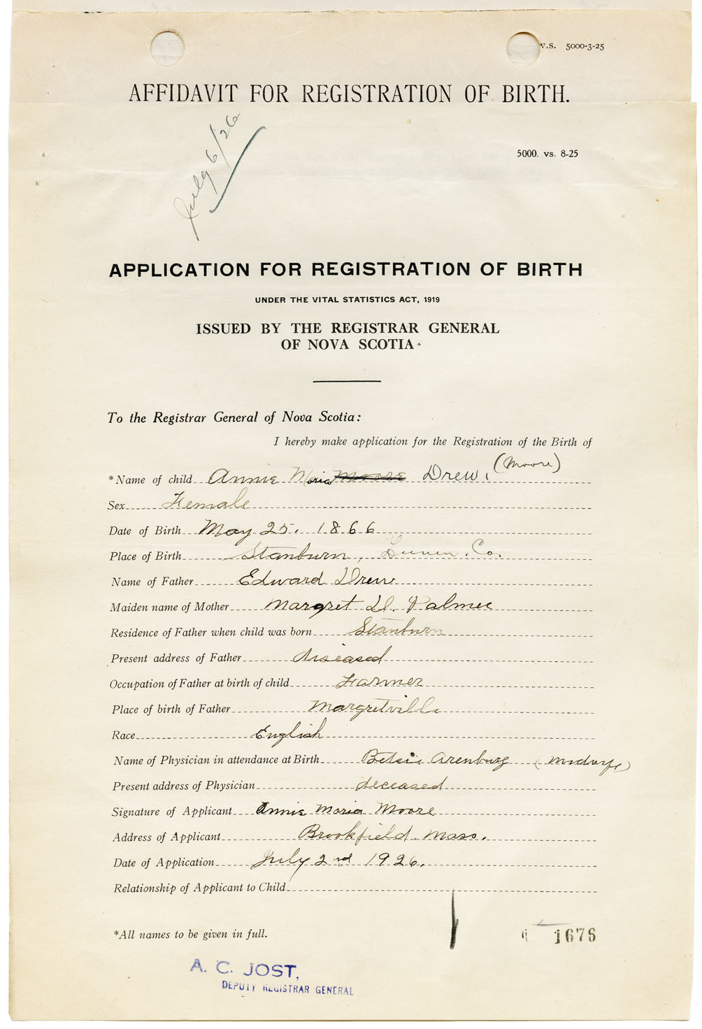 Nova Scotia Archives - Nova Scotia Births, Marriages, and Deaths