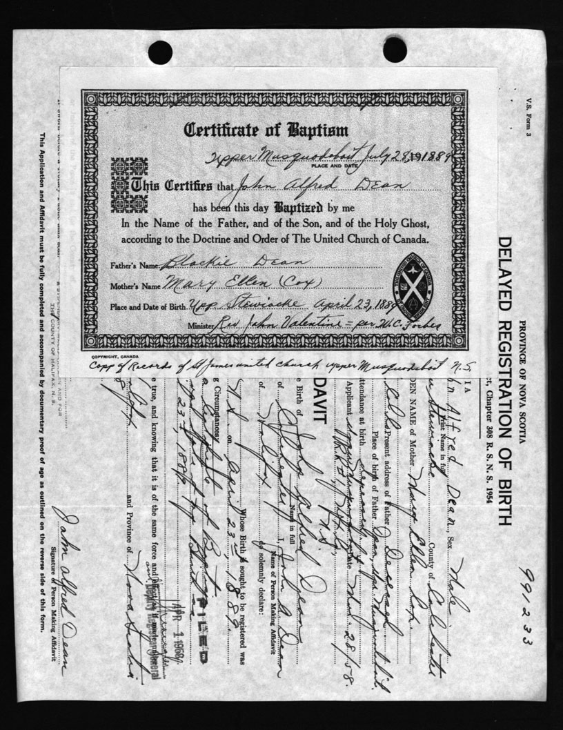Nova Scotia Archives - Nova Scotia Births, Marriages, and Deaths