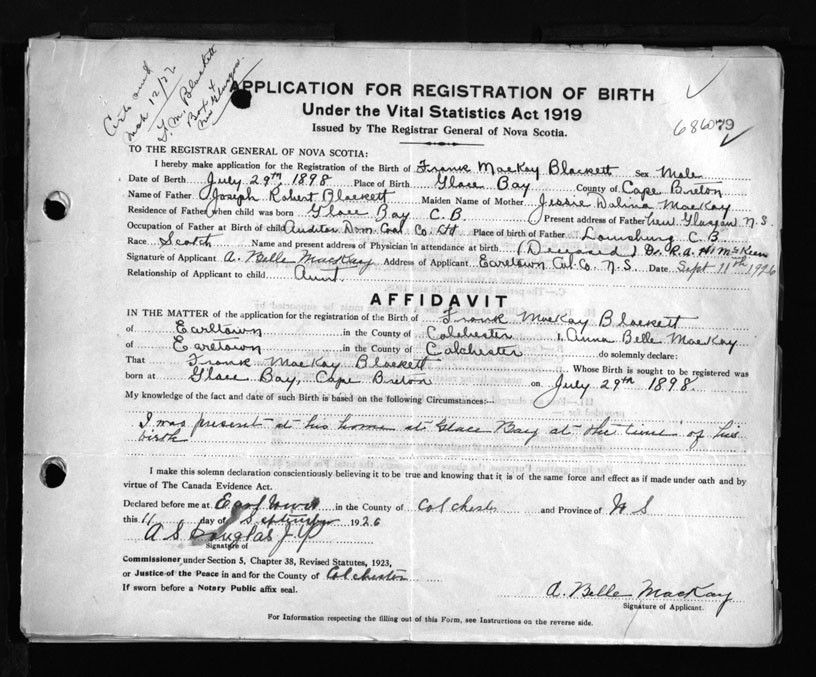 Nova Scotia Archives - Nova Scotia Births, Marriages, and Deaths