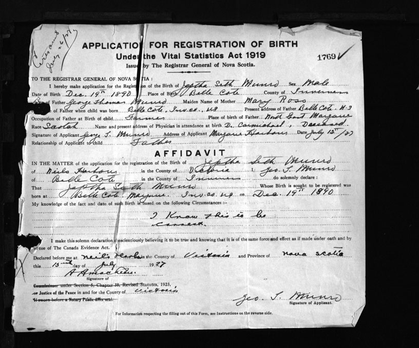 Nova Scotia Archives - Nova Scotia Births, Marriages, and Deaths