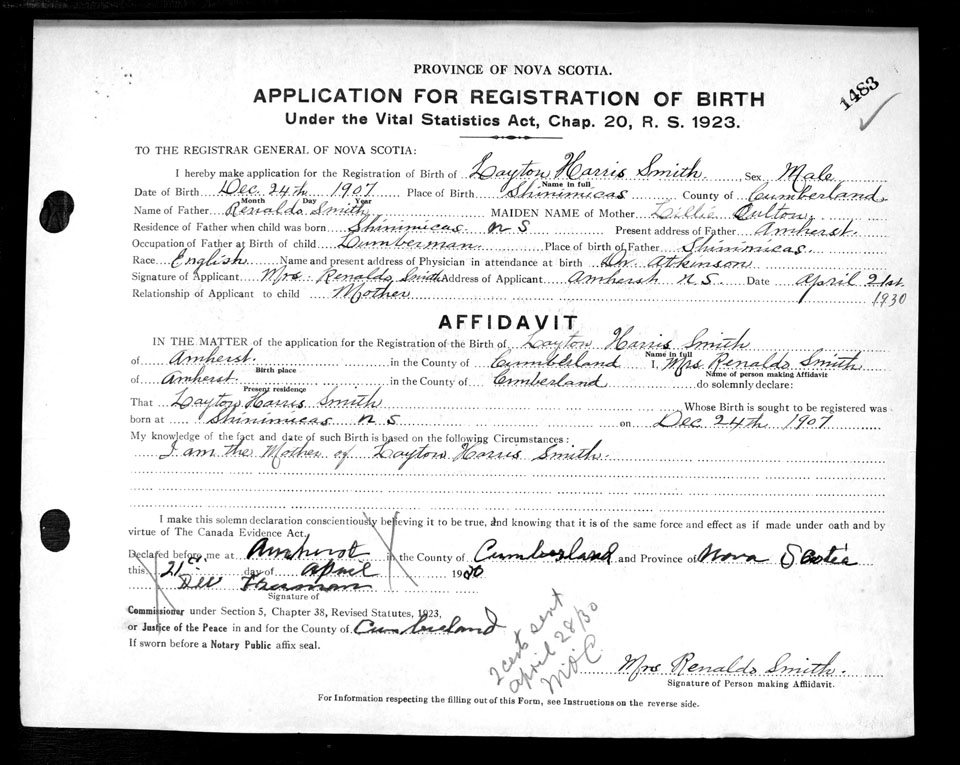 Nova Scotia Archives - Nova Scotia Births, Marriages, and Deaths