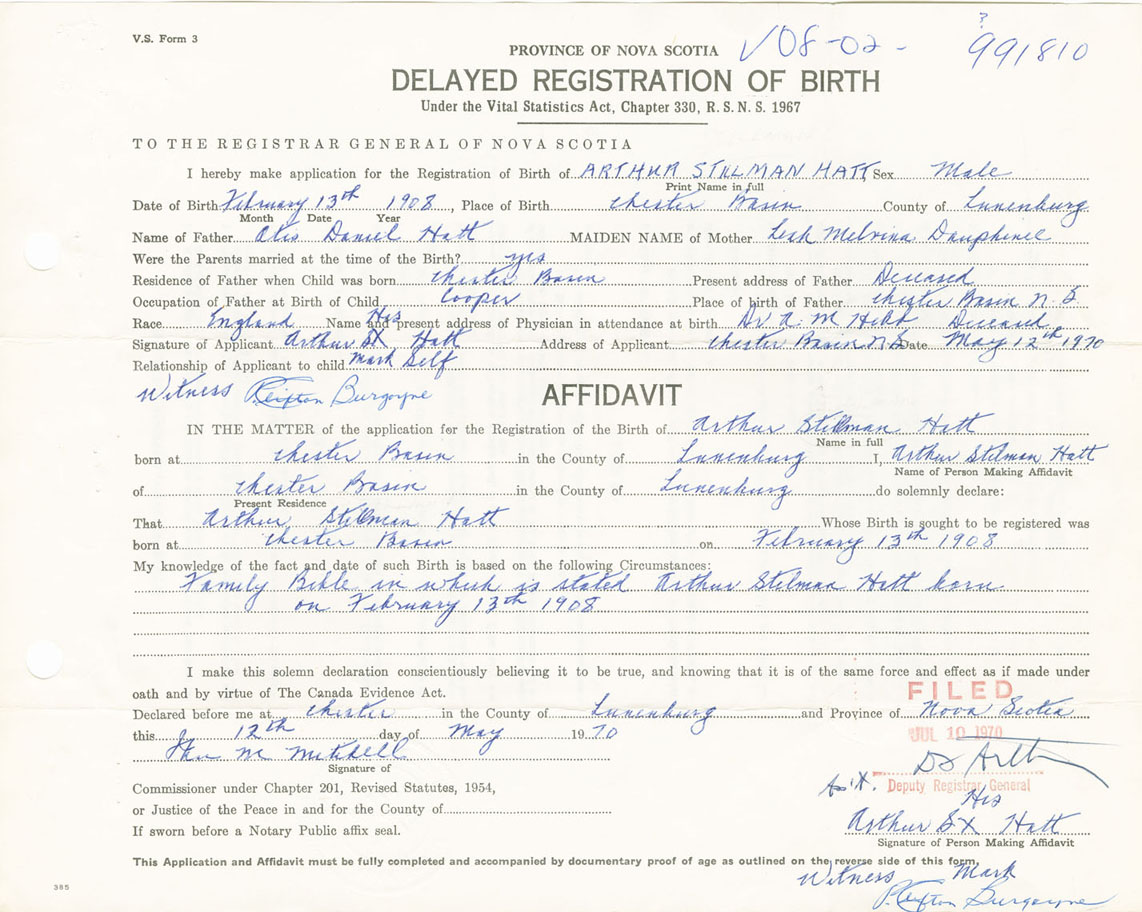 Nova Scotia Archives - Nova Scotia Births, Marriages, and Deaths