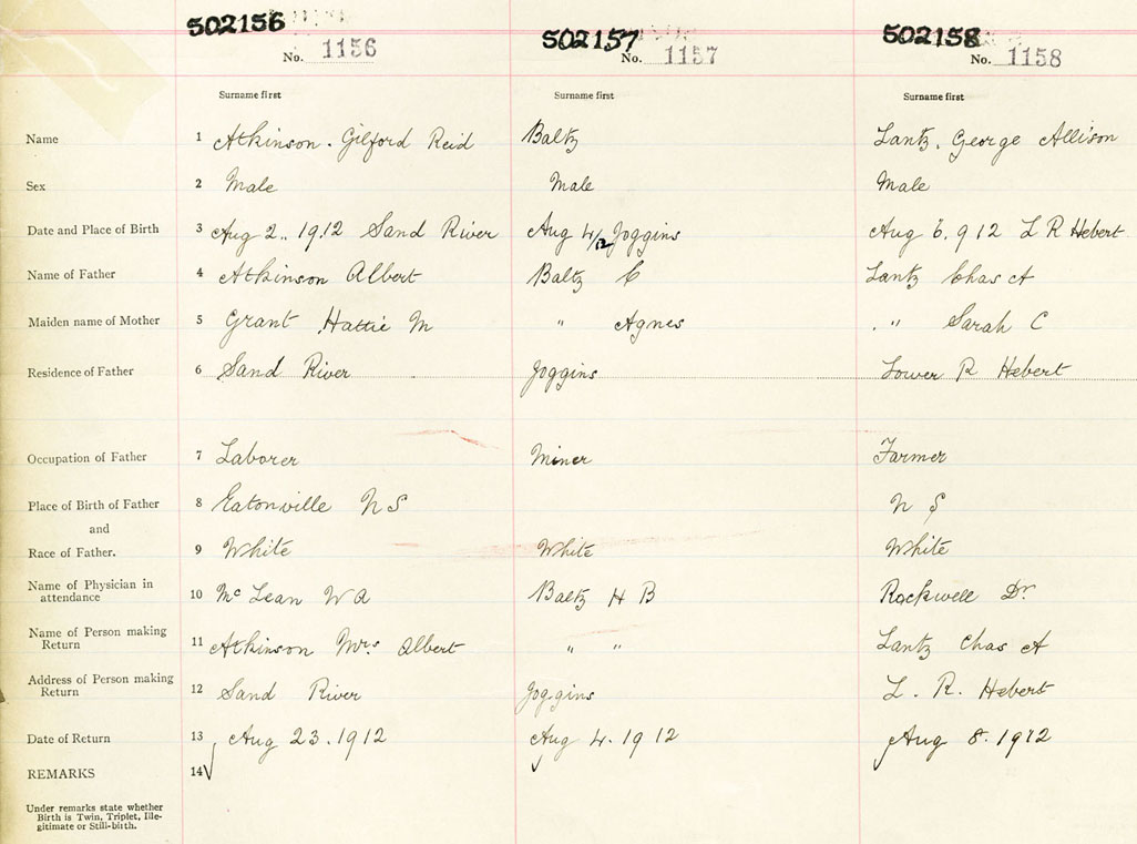 Nova Scotia Archives - Nova Scotia Births, Marriages, and Deaths