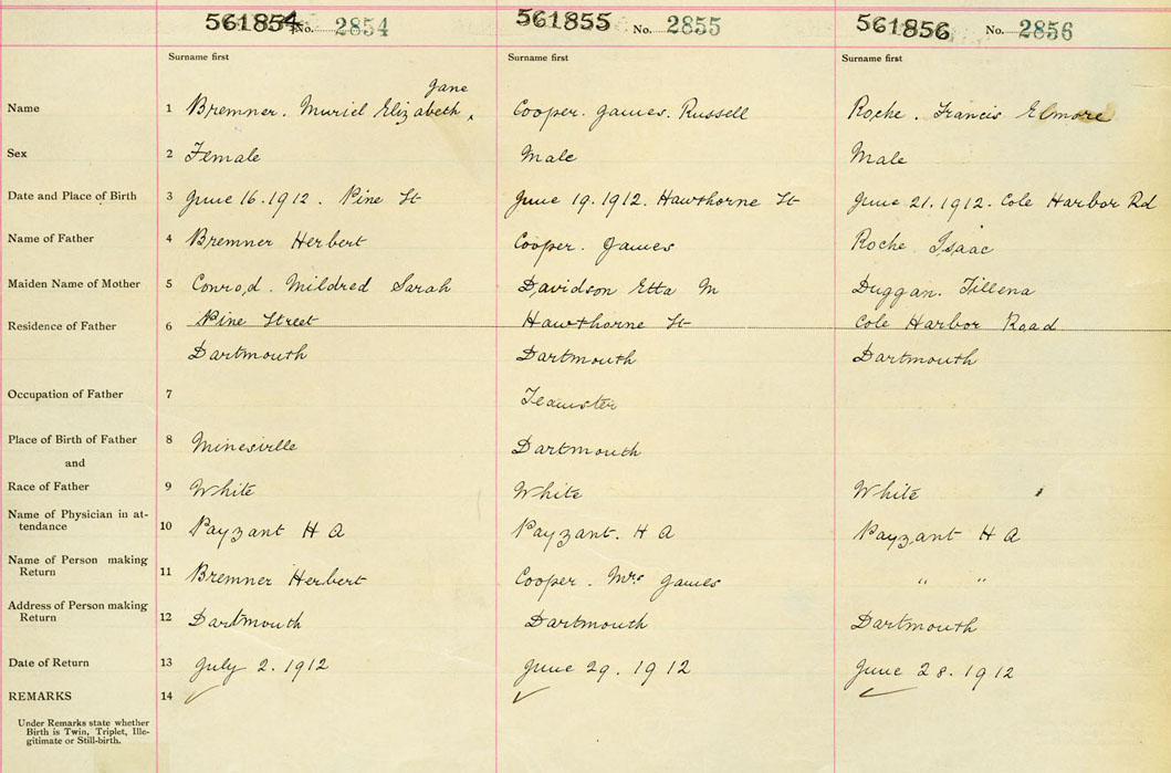 Nova Scotia Archives - Nova Scotia Births, Marriages, and Deaths