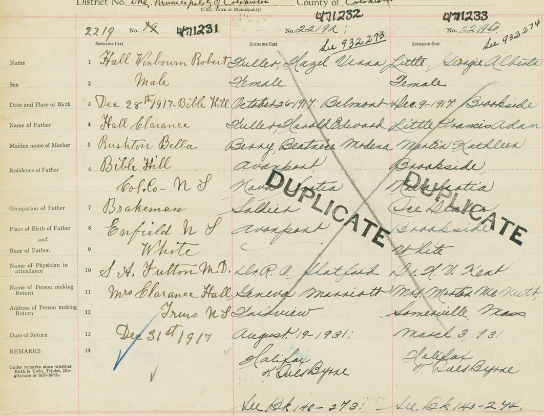 Nova Scotia Archives - Nova Scotia Births, Marriages, and Deaths