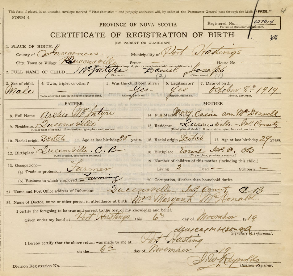 Nova Scotia Archives - Nova Scotia Births, Marriages, and Deaths