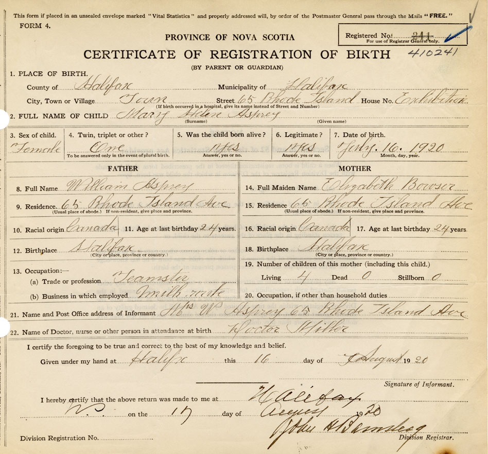 Nova Scotia Archives - Nova Scotia Births, Marriages, and Deaths