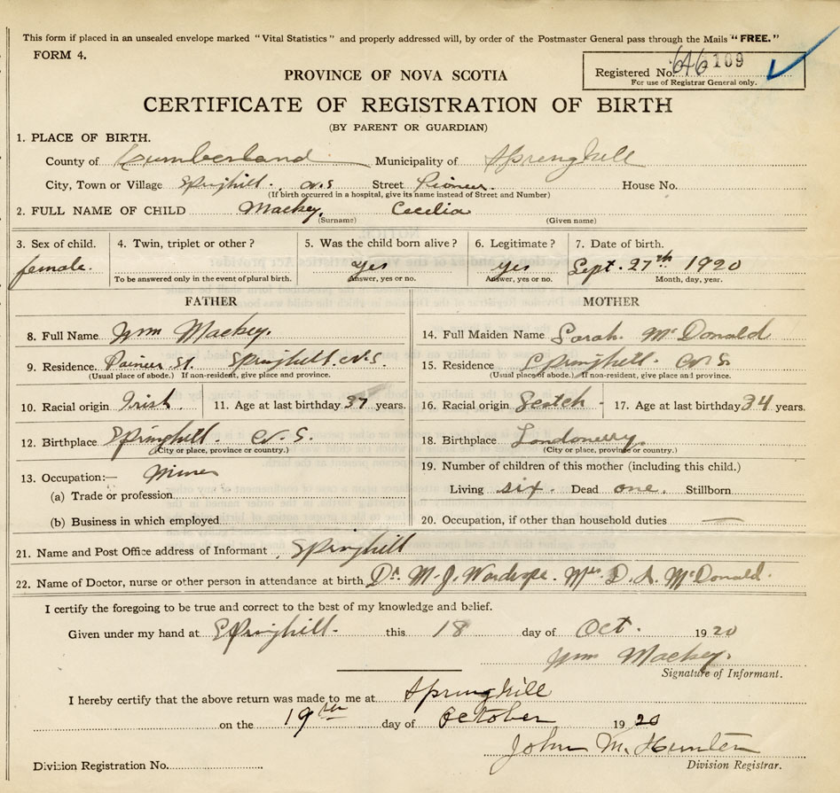 Nova Scotia Archives - Nova Scotia Births, Marriages, and Deaths