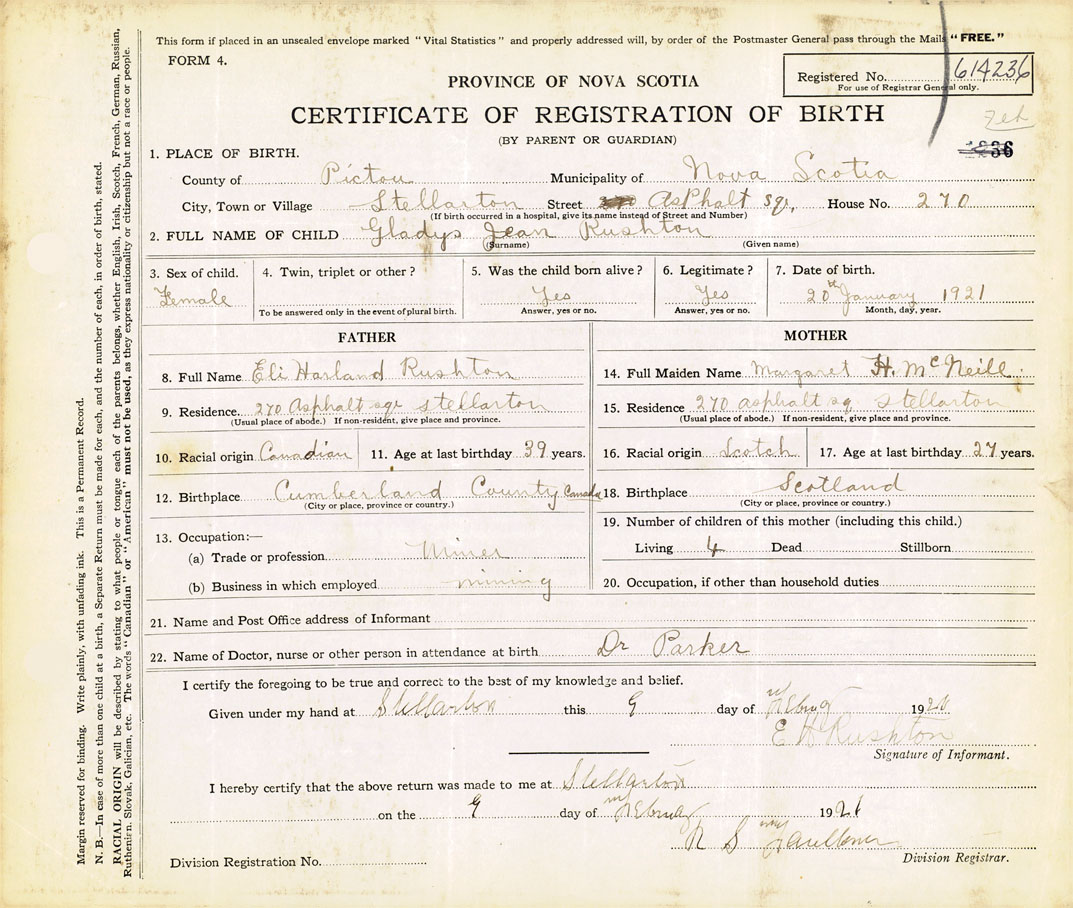 Nova Scotia Archives - Nova Scotia Births, Marriages, and Deaths