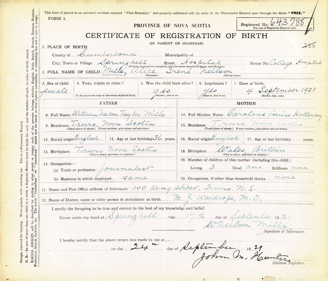 Nova Scotia Archives - Nova Scotia Births, Marriages, and Deaths