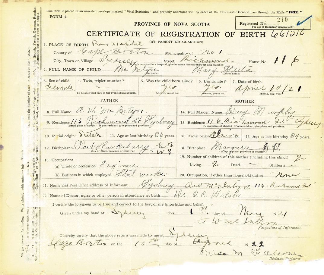 Nova Scotia Archives - Nova Scotia Births, Marriages, and Deaths