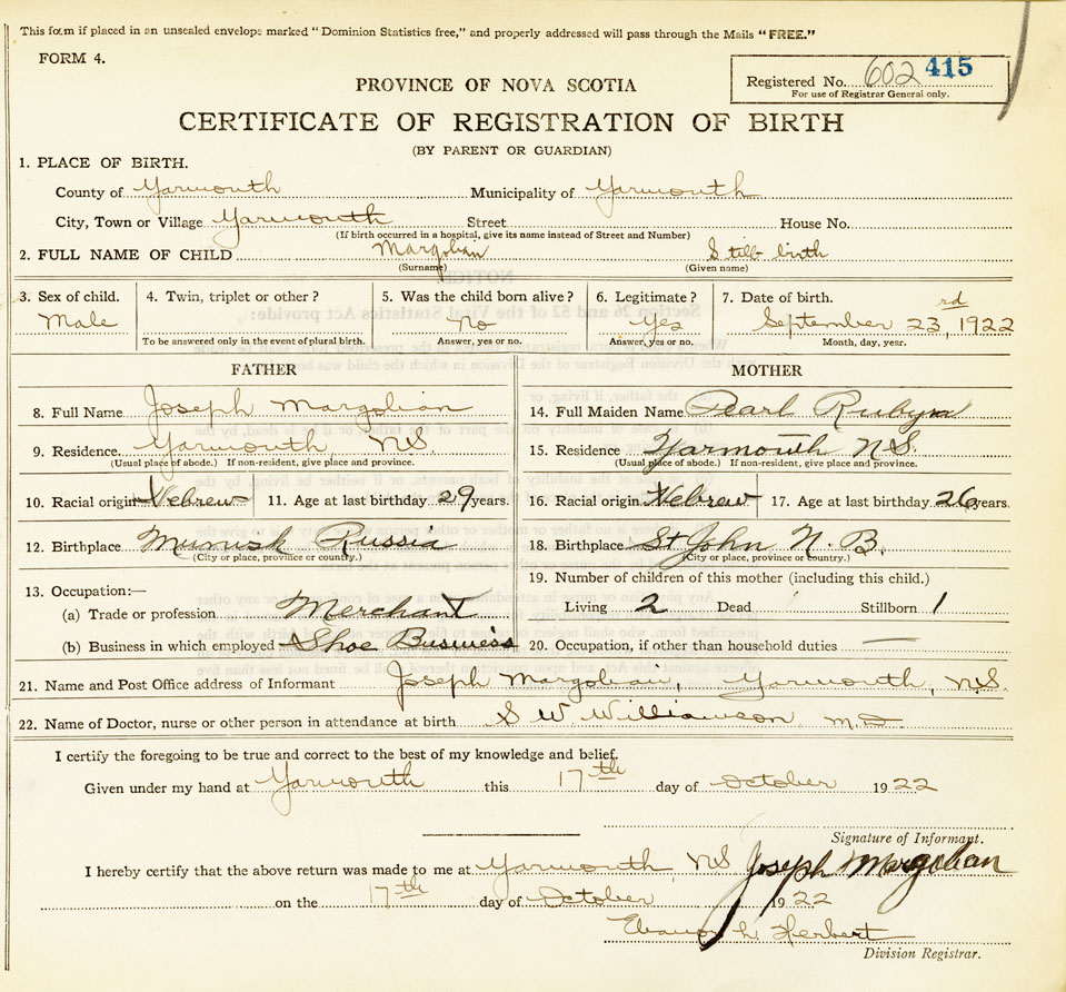 Nova Scotia Archives - Nova Scotia Births, Marriages, and Deaths