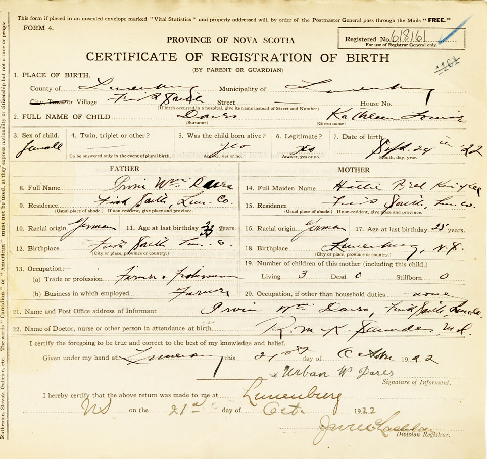 Nova Scotia Archives - Nova Scotia Births, Marriages, and Deaths