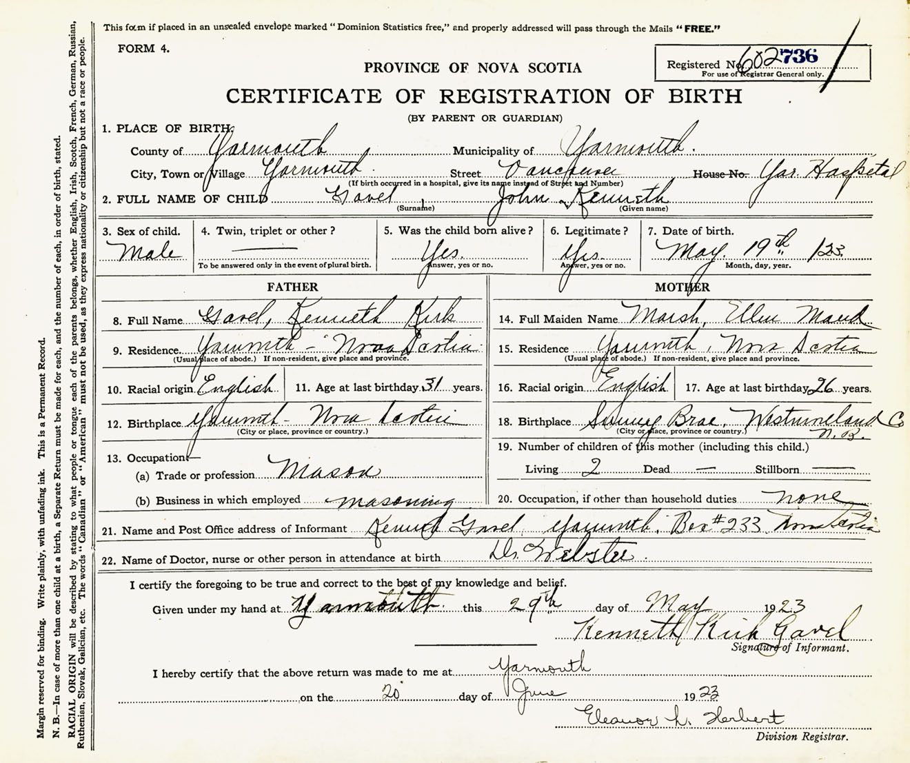 Nova Scotia Archives - Nova Scotia Births, Marriages, and Deaths
