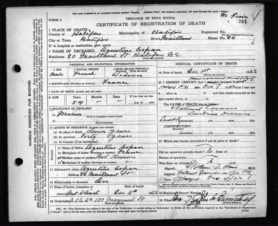 Nova Scotia Archives - Nova Scotia Births, Marriages, and Deaths