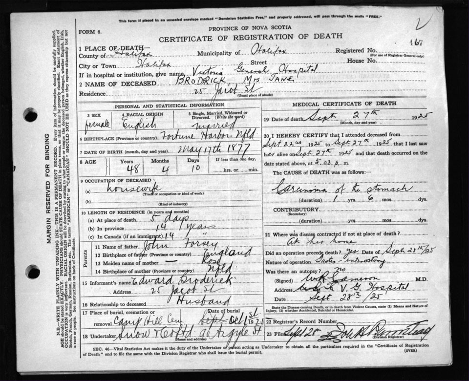 Nova Scotia Archives - Nova Scotia Births, Marriages, and Deaths