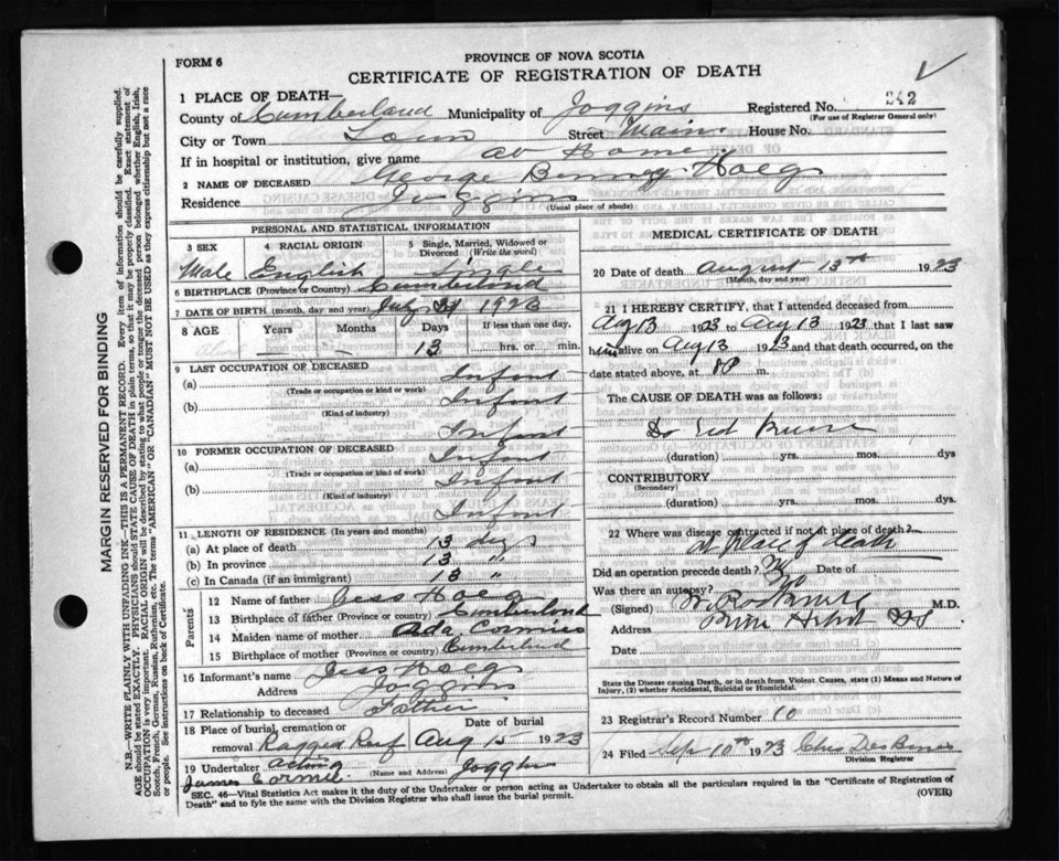 Nova Scotia Archives - Nova Scotia Births, Marriages, and Deaths