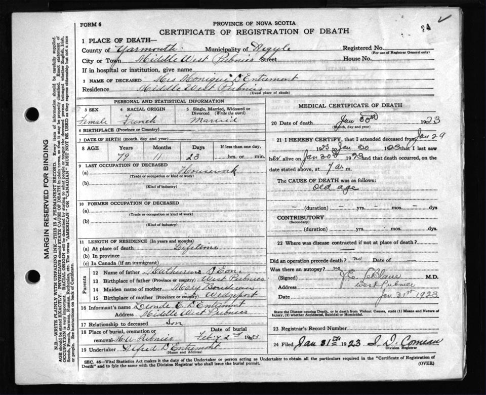 Nova Scotia Archives - Nova Scotia Births, Marriages, and Deaths