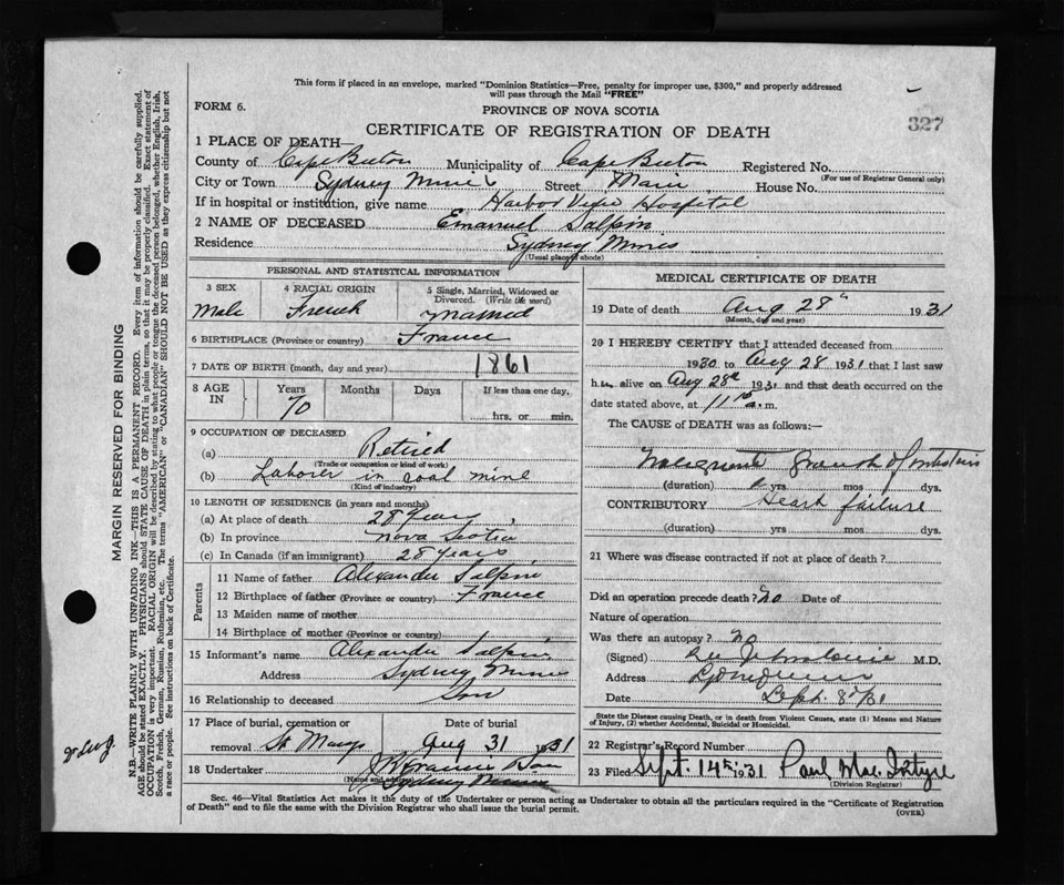 Nova Scotia Archives - Nova Scotia Births, Marriages, and Deaths