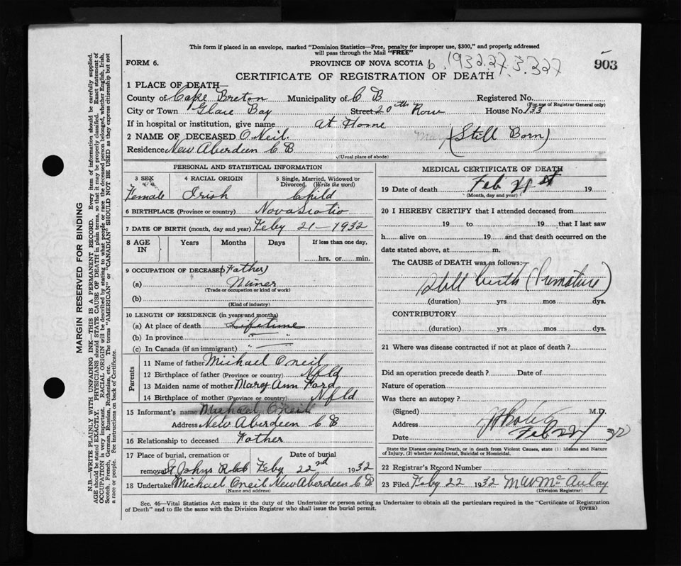 Nova Scotia Archives - Nova Scotia Births, Marriages, and Deaths