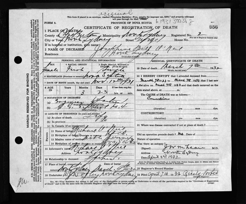 Nova Scotia Archives - Nova Scotia Births, Marriages, and Deaths