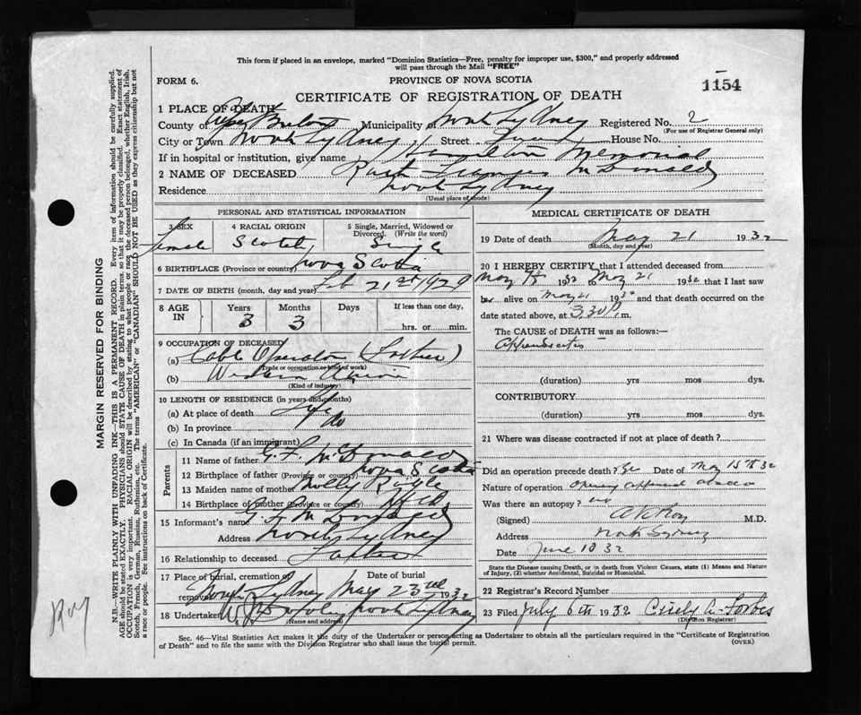 Nova Scotia Archives - Nova Scotia Births, Marriages, and Deaths