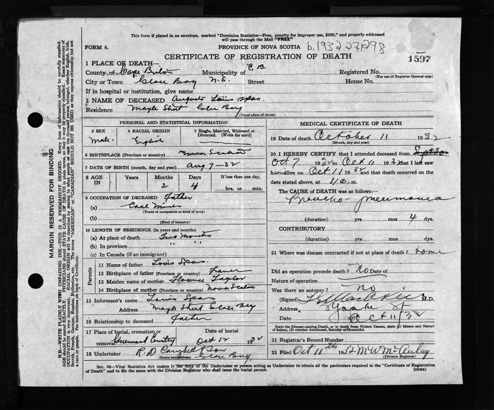 Nova Scotia Archives - Nova Scotia Births, Marriages, and Deaths