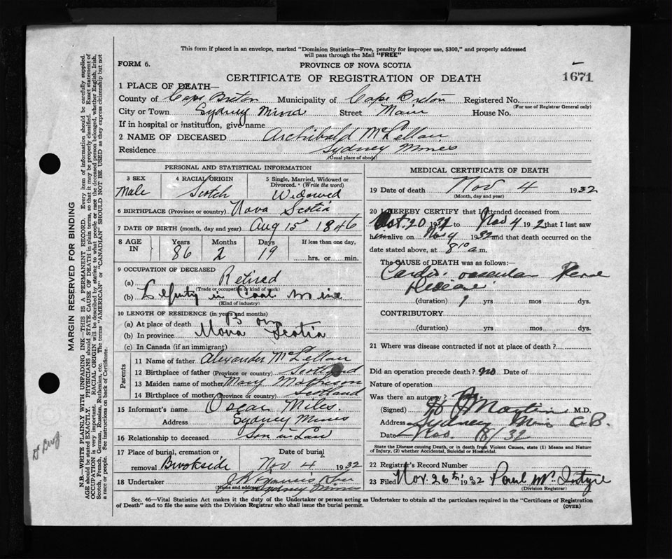 Nova Scotia Archives - Nova Scotia Births, Marriages, and Deaths