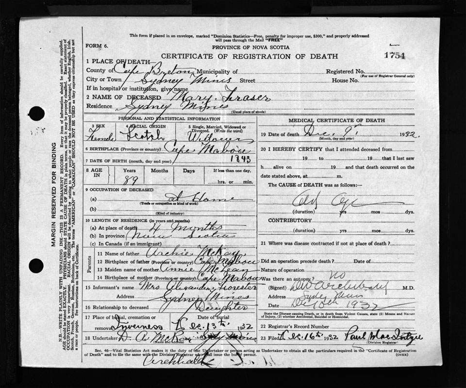 Nova Scotia Archives - Nova Scotia Births, Marriages, and Deaths