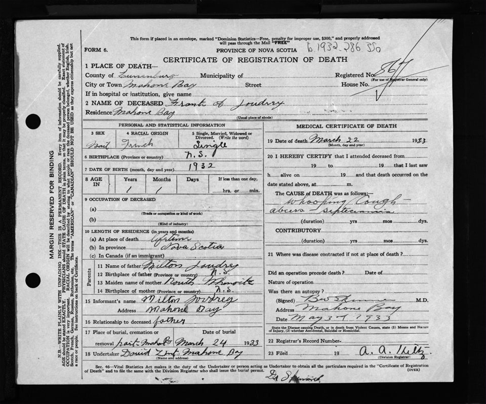 Nova Scotia Archives - Nova Scotia Births, Marriages, and Deaths
