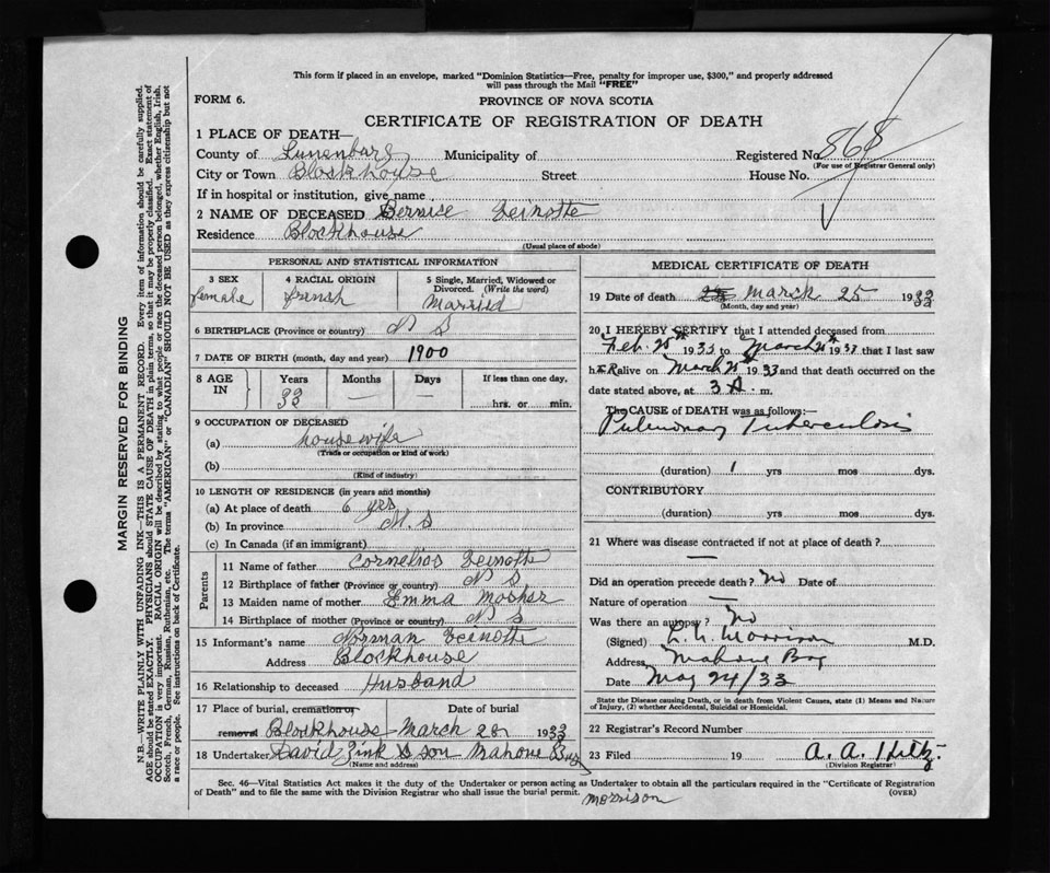 Nova Scotia Archives - Nova Scotia Births, Marriages, and Deaths
