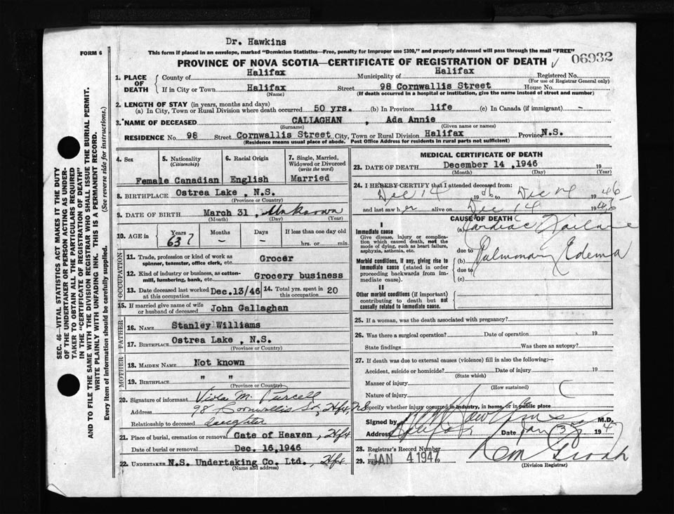 Nova Scotia Archives - Nova Scotia Births, Marriages, and Deaths