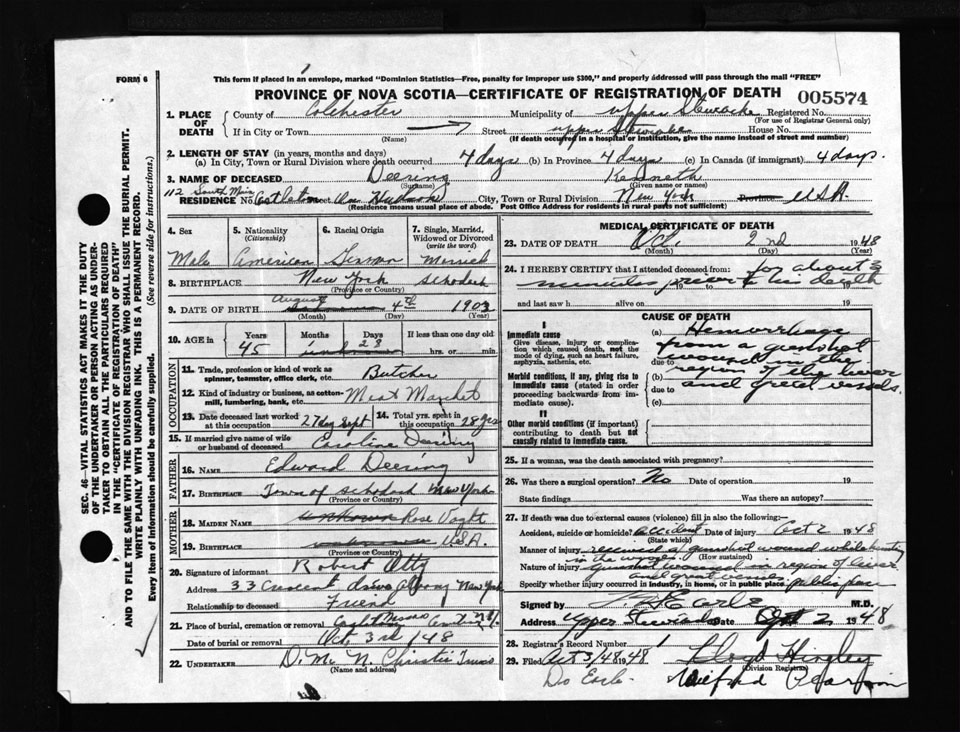 Nova Scotia Archives - Nova Scotia Births, Marriages, and Deaths