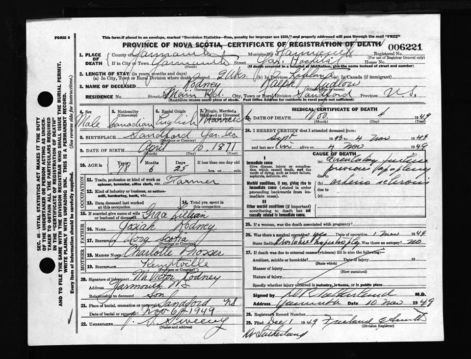 Nova Scotia Archives - Nova Scotia Births, Marriages, and Deaths