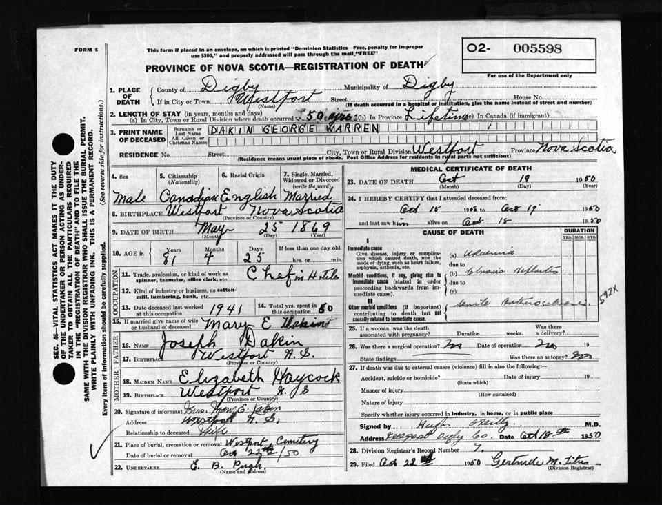 Nova Scotia Archives - Nova Scotia Births, Marriages, and Deaths