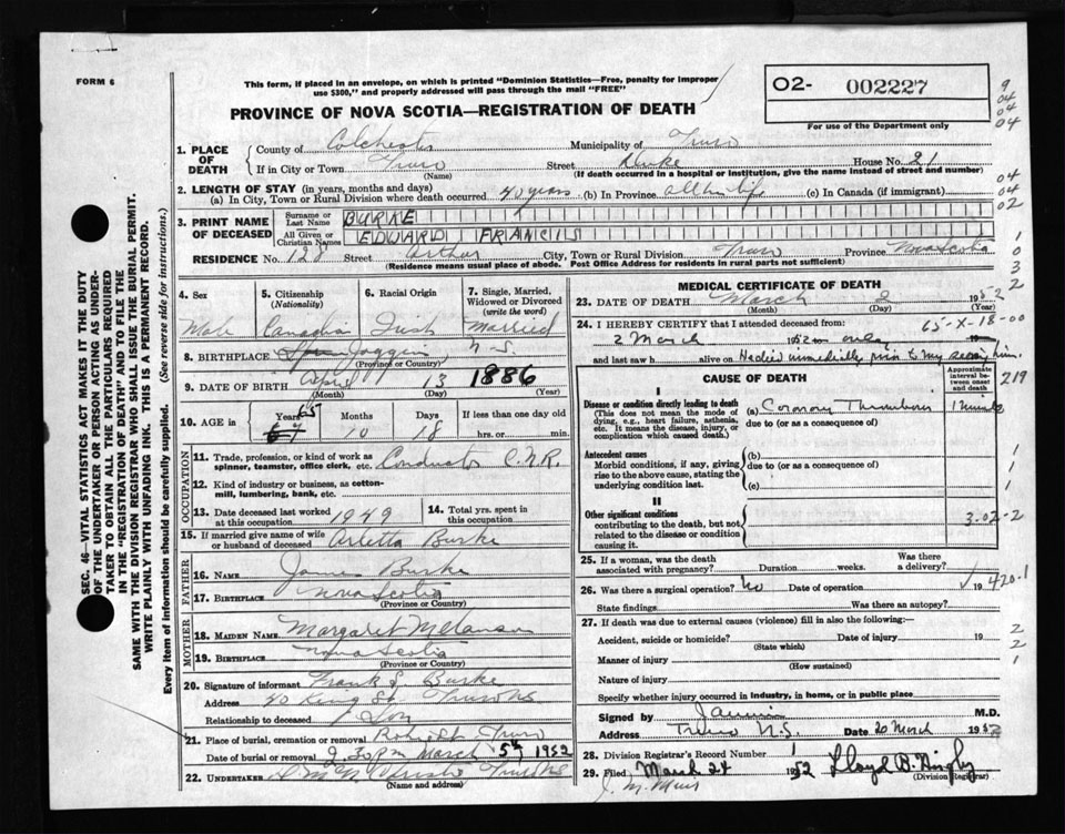 Nova Scotia Archives - Nova Scotia Births, Marriages, and Deaths
