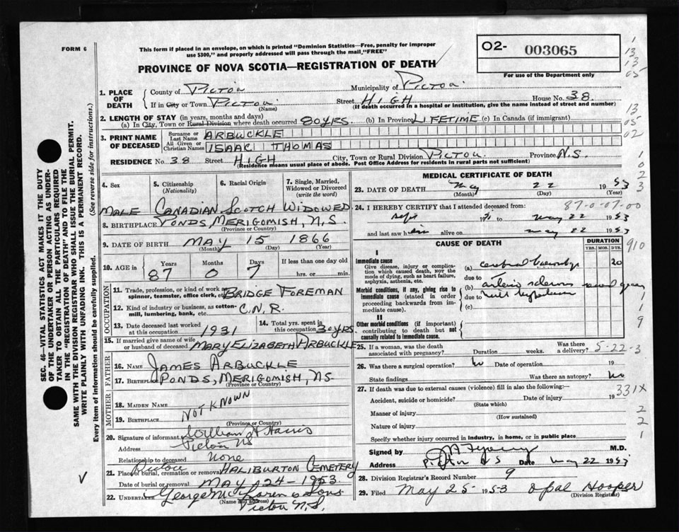 Nova Scotia Archives - Nova Scotia Births, Marriages, and Deaths
