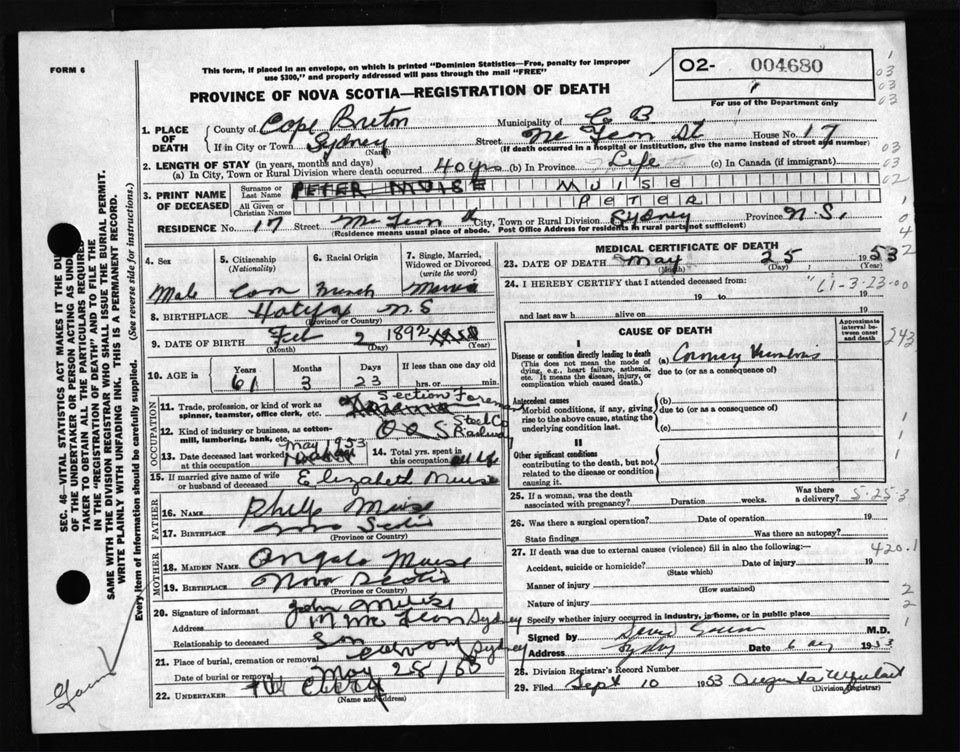 Nova Scotia Archives - Nova Scotia Births, Marriages, and Deaths