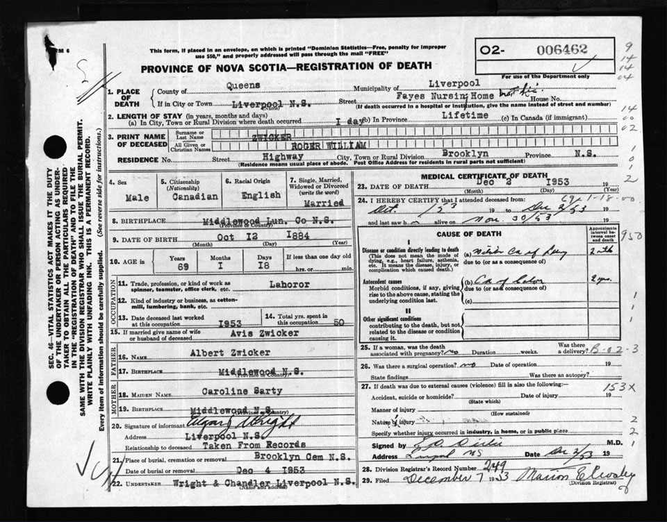 Nova Scotia Archives - Nova Scotia Births, Marriages, and Deaths