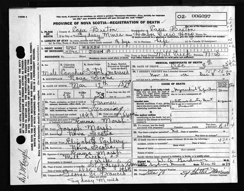 Nova Scotia Archives - Nova Scotia Births, Marriages, and Deaths
