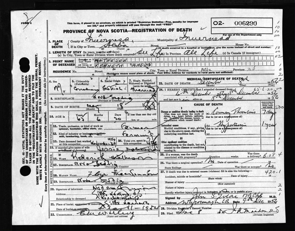 Nova Scotia Archives - Nova Scotia Births, Marriages, and Deaths