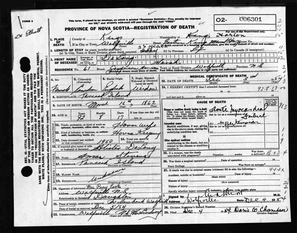 Nova Scotia Archives - Nova Scotia Births, Marriages, and Deaths