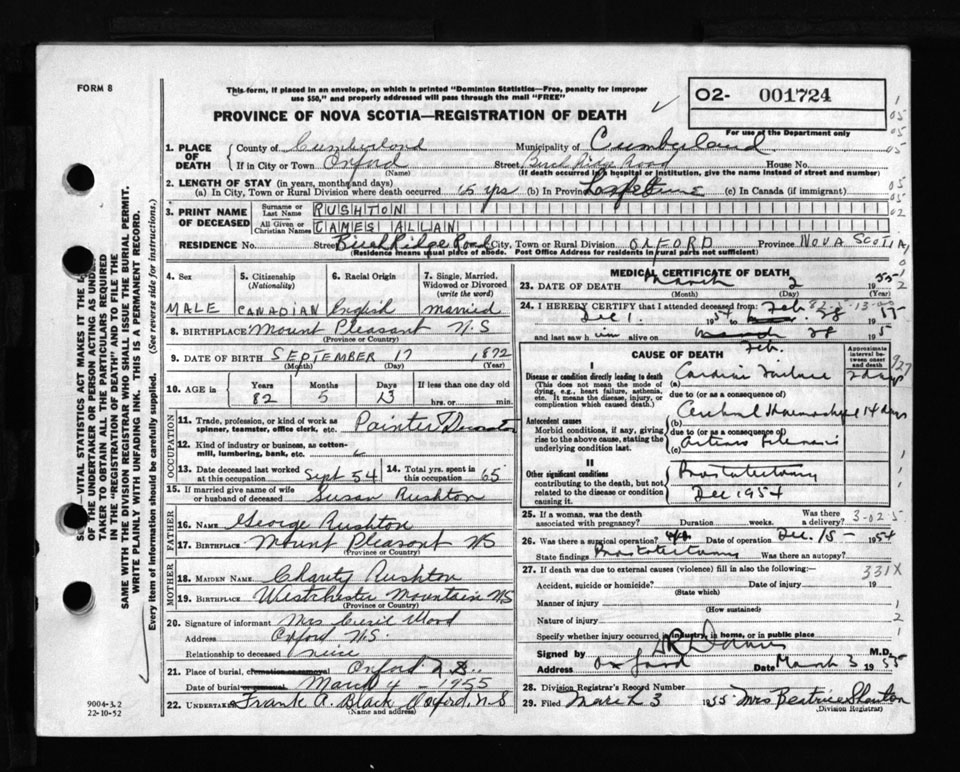 Nova Scotia Archives - Nova Scotia Births, Marriages, and Deaths