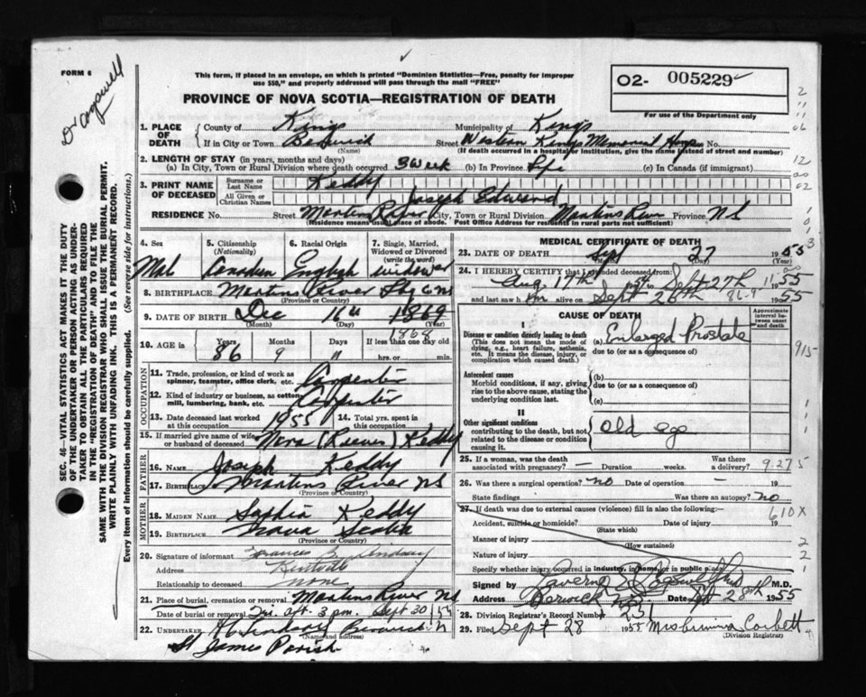 Nova Scotia Archives - Nova Scotia Births, Marriages, and Deaths