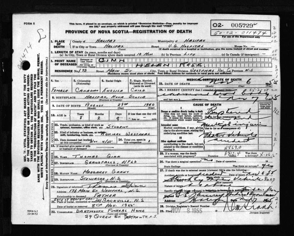 Nova Scotia Archives - Nova Scotia Births, Marriages, and Deaths