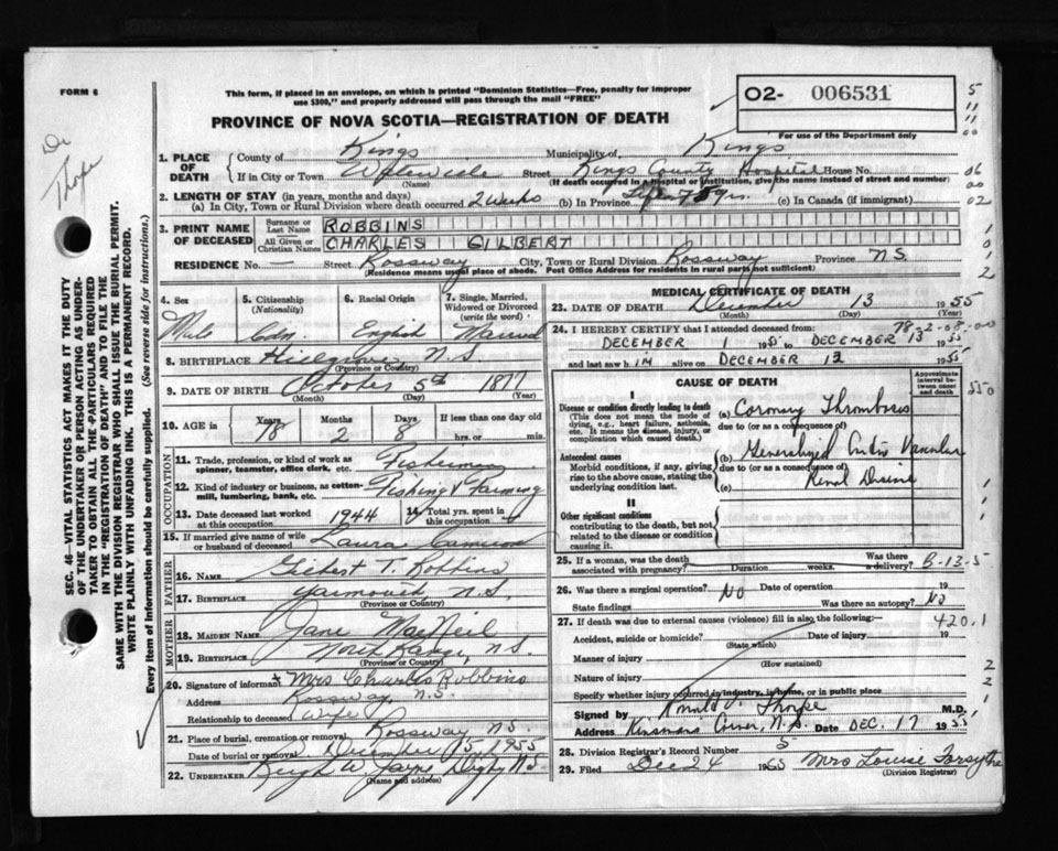 Nova Scotia Archives - Nova Scotia Births, Marriages, and Deaths