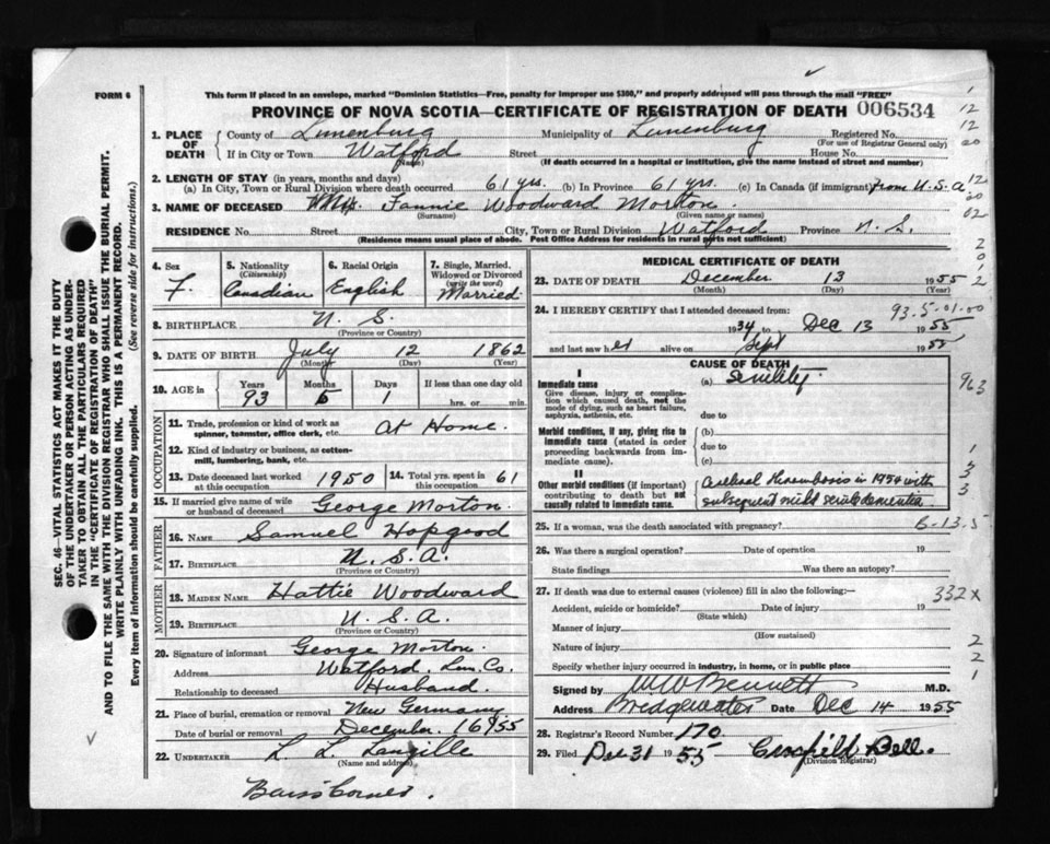 Nova Scotia Archives - Nova Scotia Births, Marriages, and Deaths