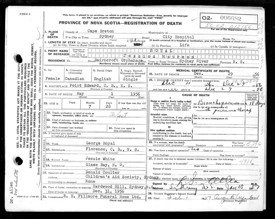 Nova Scotia Archives - Nova Scotia Births, Marriages, and Deaths