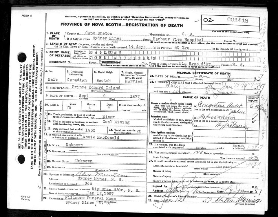 Nova Scotia Archives - Nova Scotia Births, Marriages, and Deaths