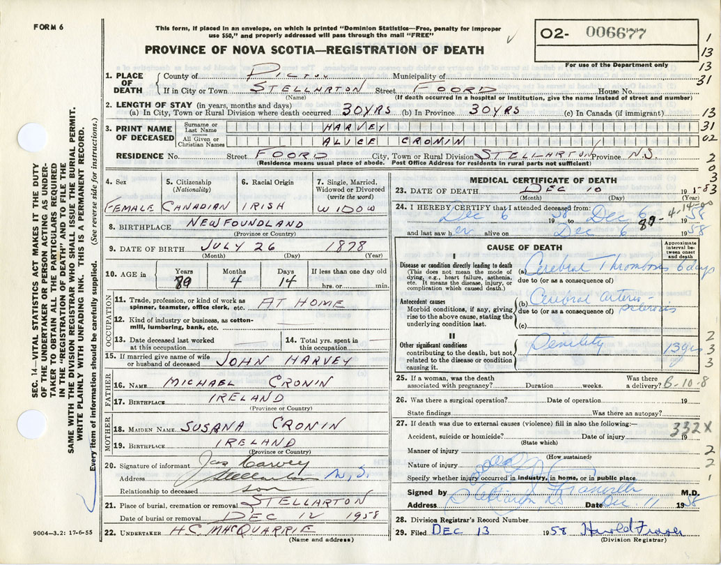 Nova Scotia Archives - Nova Scotia Births, Marriages, and Deaths